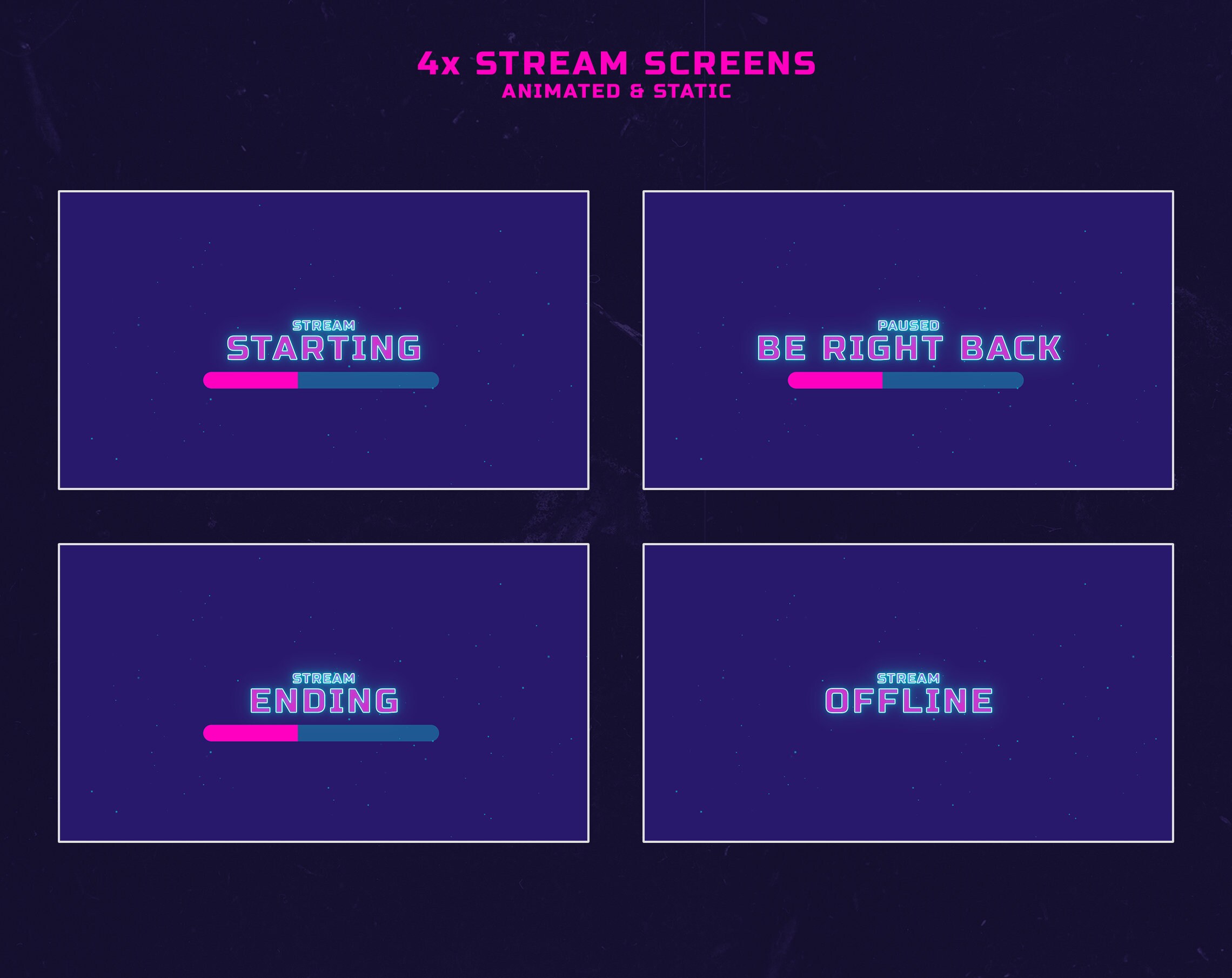 Vaporwave Animated Twitch Screens: Looping Stream Overlays - Etsy
