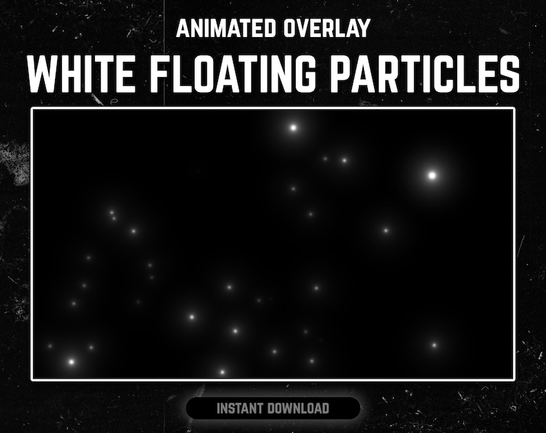 Animated White Floating Particles Overlay: Twitch, Youtube, Vtuber ...