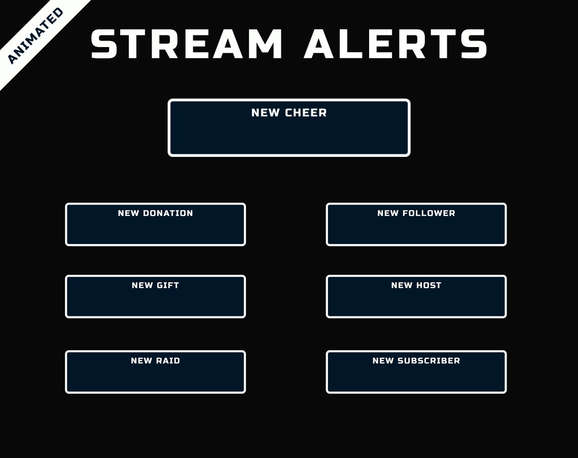 MINIMALISM Twitch Overlay Package Minimalist Themed Stream Overlay ...