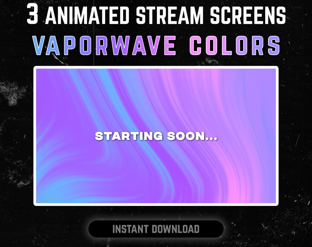 Vaporwave Twitch Overlays - VAPORWAVE Twitch Panels - Starting Soon ...