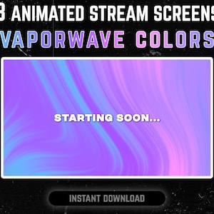 Vaporwave Twitch Overlays - VAPORWAVE Twitch Panels - Starting Soon ...