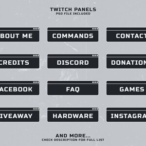 Black Computer - Black Twitch Overlay Package - Etsy