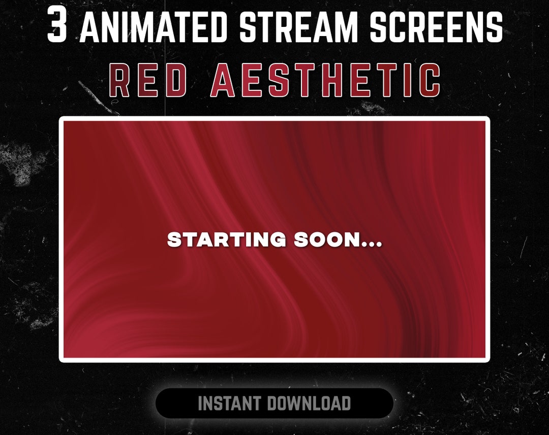 RED Twitch Overlays - Red Color Twitch Panels - Starting Soon - Be ...