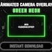 Animated Camera Overlay Green Neon Webcam Border With Flickering Effect ...