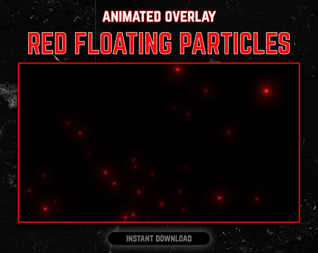 Red Glowing Particle Animated Overlay: Twitch, Youtube, Vtuber (WEBM ...