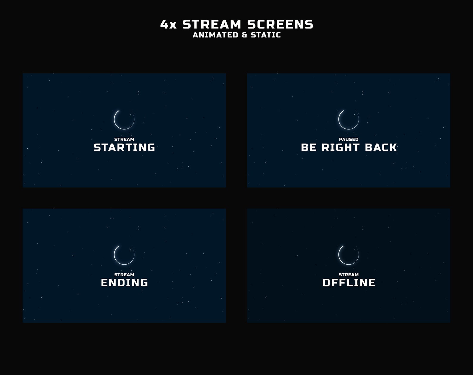 MINIMALISM Twitch Overlay Package Minimalist Themed Stream Overlay ...