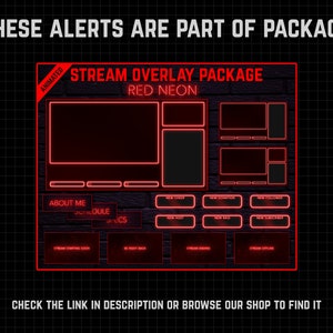 Red Animated Alerts for Twitch Streaming - RED NEON Twitch Alerts ...