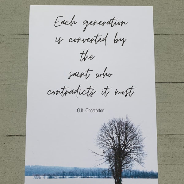 Chesterton Quote - Etsy