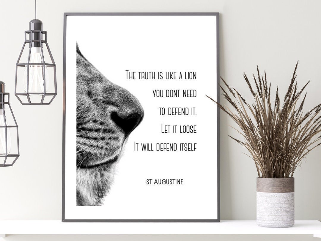 St. Augustine Print (the Truth is Like a Lion...) (5x7) - Etsy