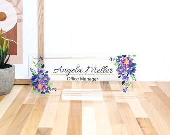 Acrylic Desk Plaque, Name Plate for Desk, Acrylic Name Plate, Desk ...