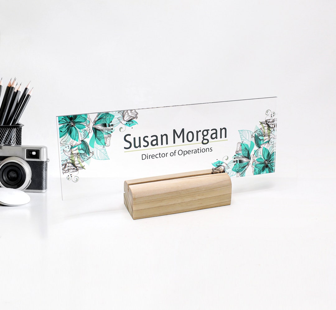 Desk Plaque Name Plate for Desk Personalized Acrylic Gift Office Decor ...