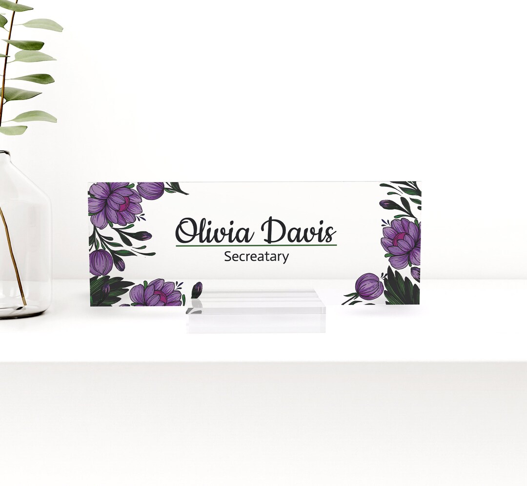 Personalized Desk Name Plate Plaque, Custom Engraved Office Sign, Name ...