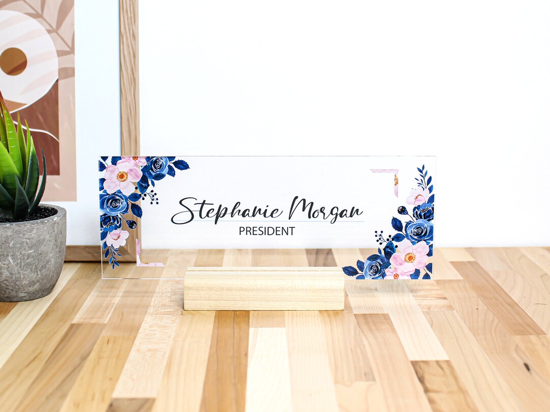 Christmas Name Plate, Coworker Gift, Custom Name Plate for Desk, Desk ...