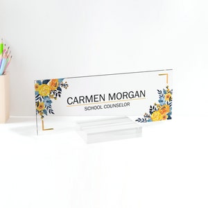 Personalized Teacher Desk Plate Name Plate Desk Plaque Pinkswave - Etsy