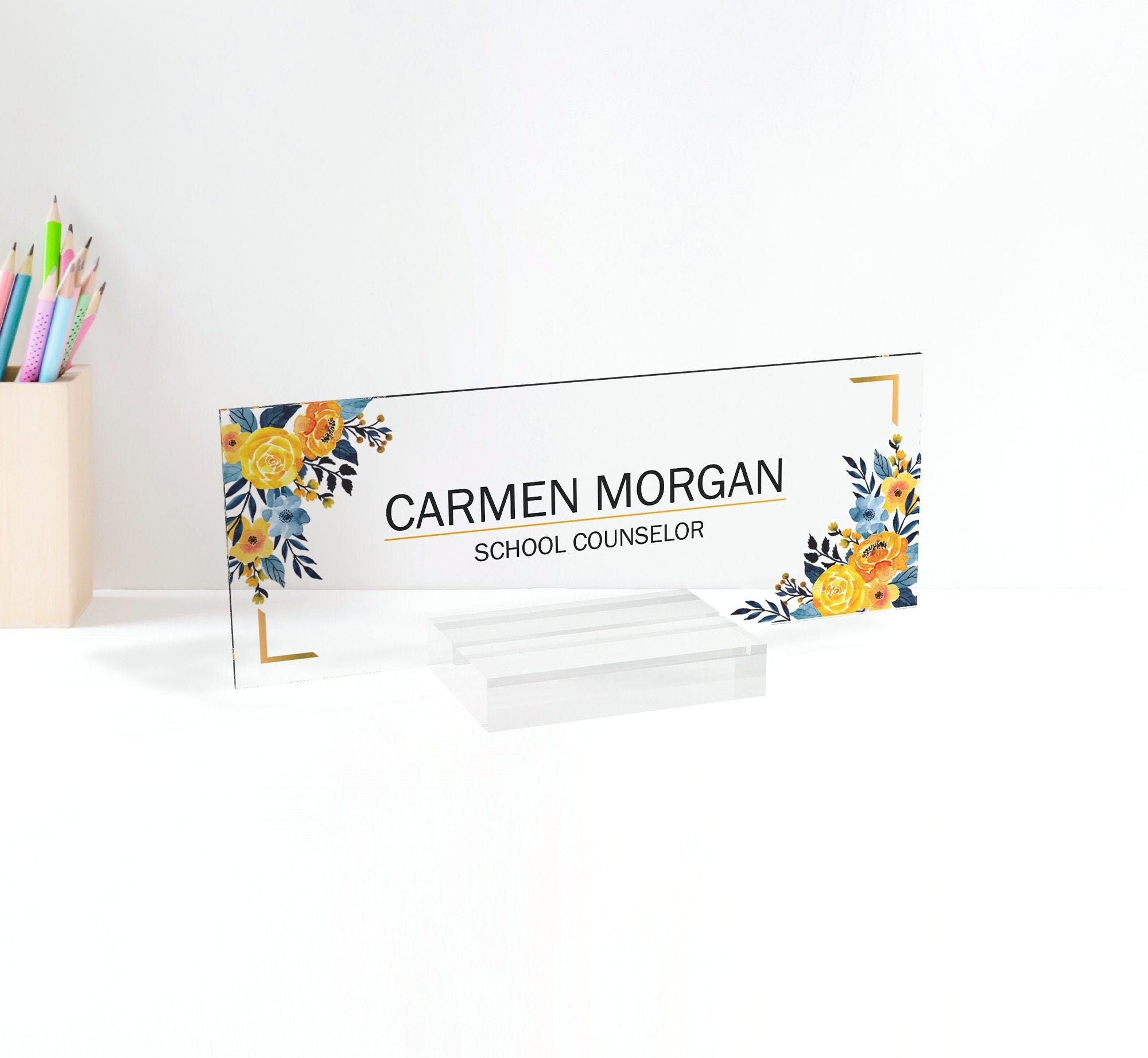 Personalized Teacher Desk Plate Name Plate Desk Plaque - Etsy