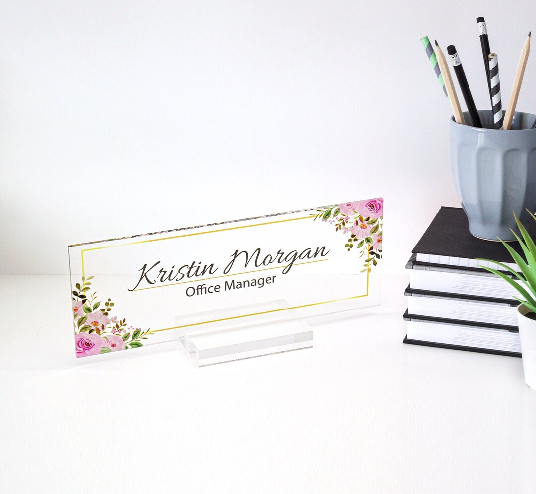 Personalized Name Plate for Desk Custom Office Decor Nameplate Sign ...