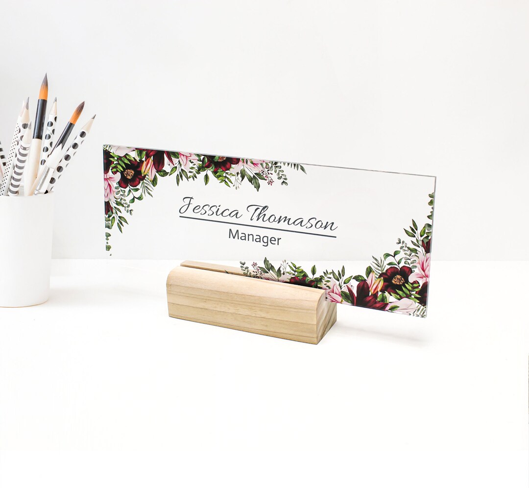 Name Plate on Desk for Office Decor Desktop Personalized Secretary Sign ...