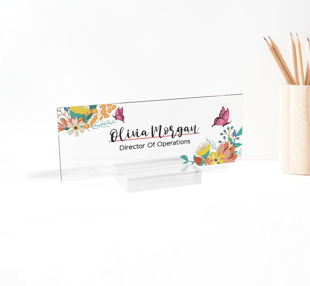 Personalized Desk Name Plate Teacher Gift Apple Nameplate - Etsy