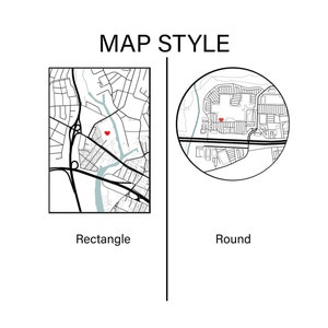 Personalized Acrylic Map Our First Date With Desktop Table Standoffs ...