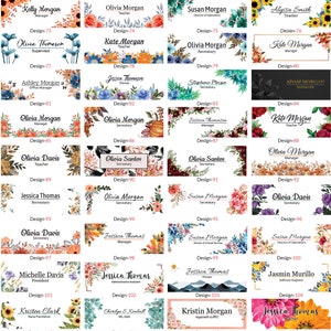 Personalized Name Plate for Desk, Floral Name Plate, Office Sign ...