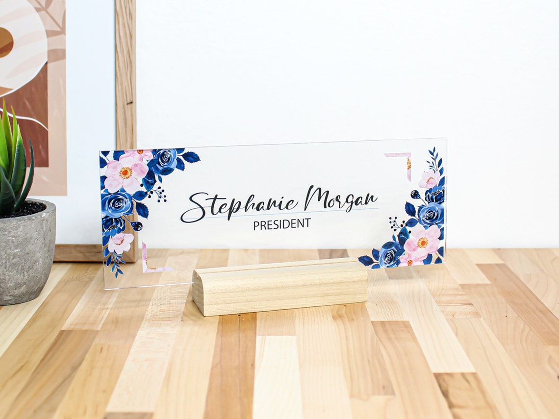 Christmas Name Plate Coworker Gift Custom Name Plate for - Etsy