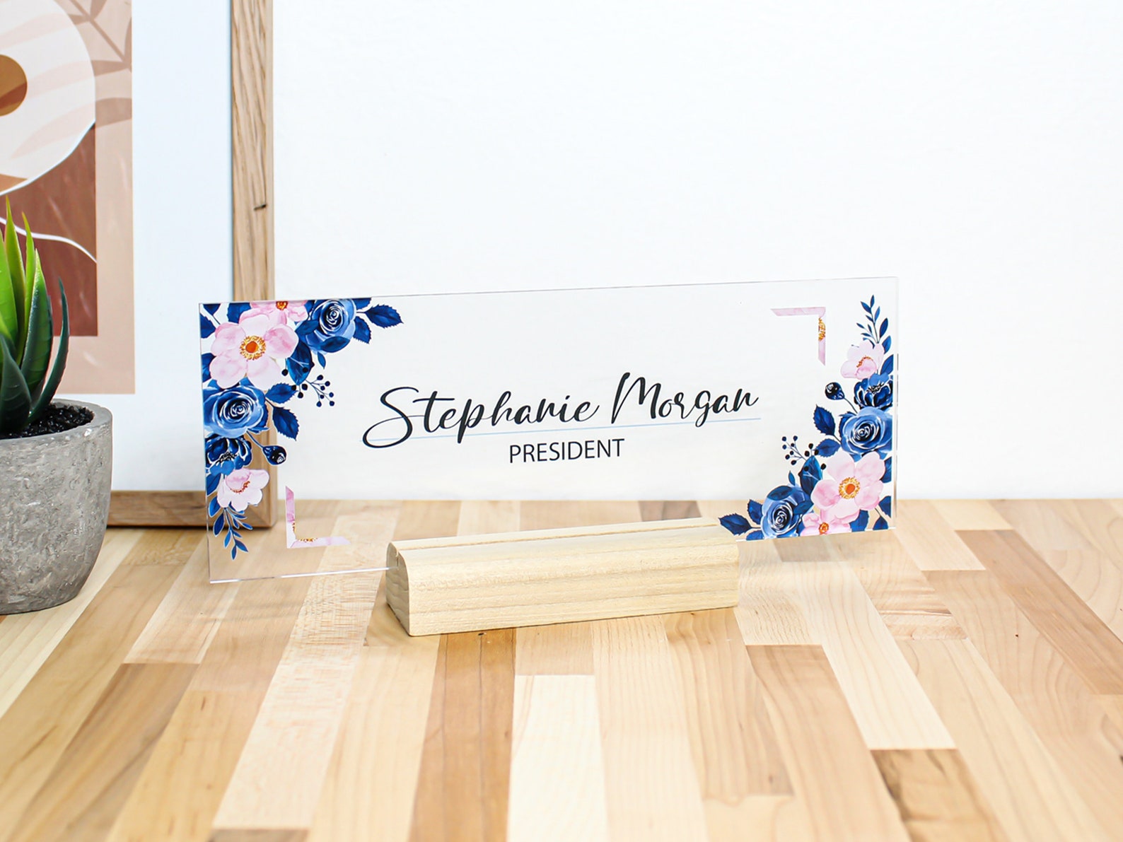 Christmas Name Plate Coworker Gift Custom Name Plate for - Etsy