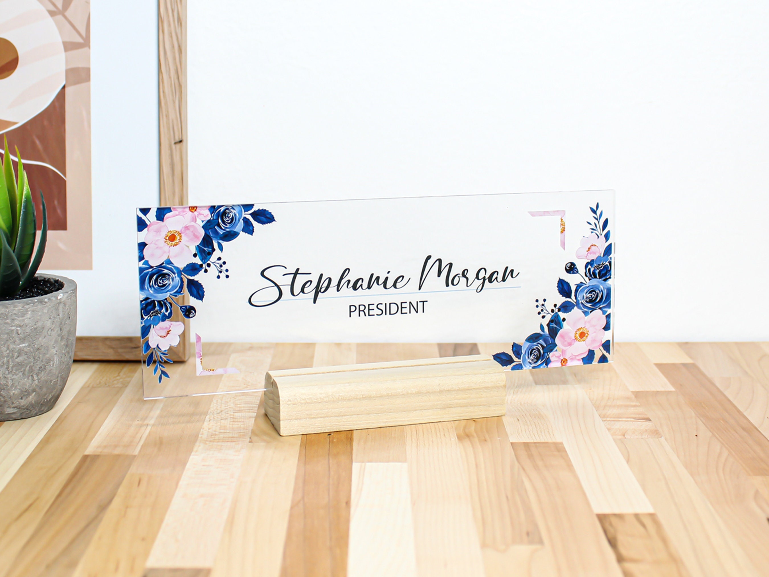 Christmas Name Plate Coworker Gift Custom Name Plate for - Etsy