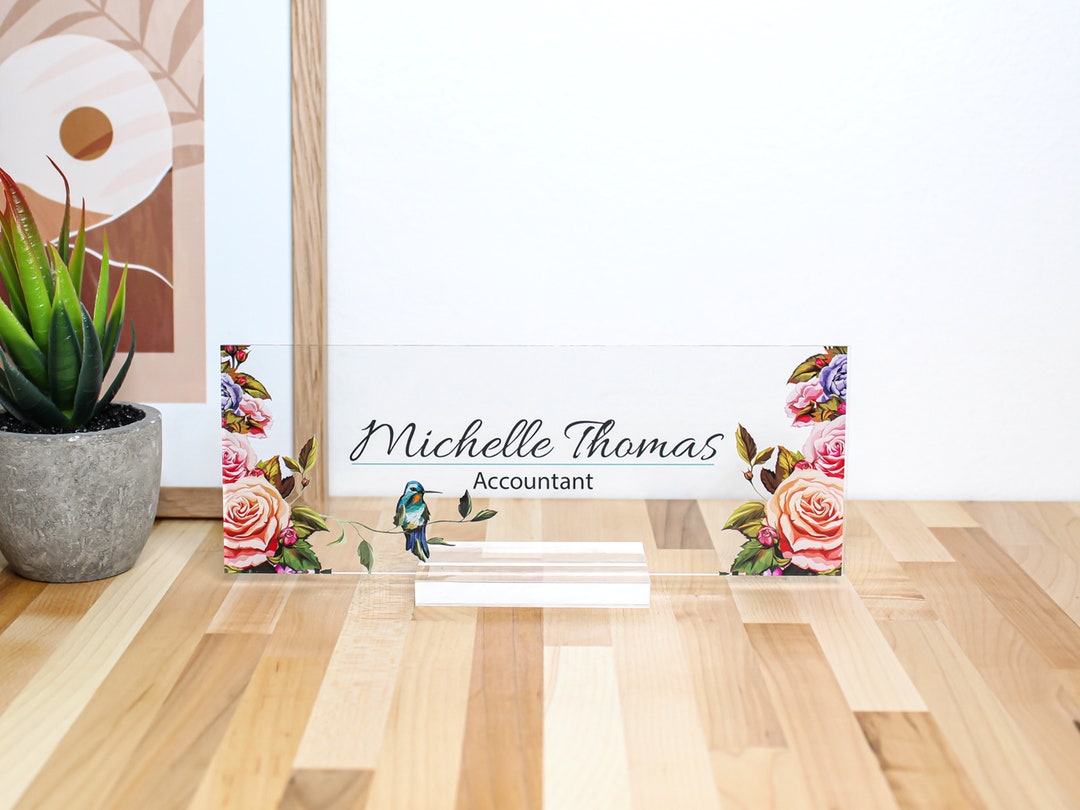 Personalized Name Plate for Desk, Custom Office Decor, Work Gift ...