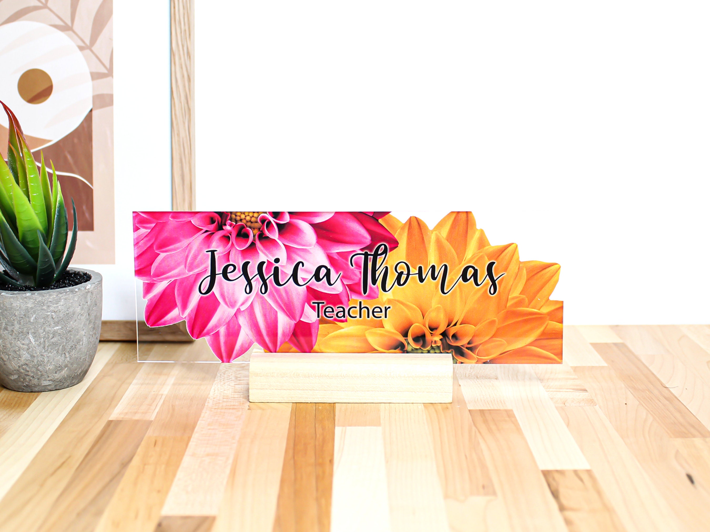 Desk Name Plate Custom Name Sign Personalized Wood Desk - Etsy