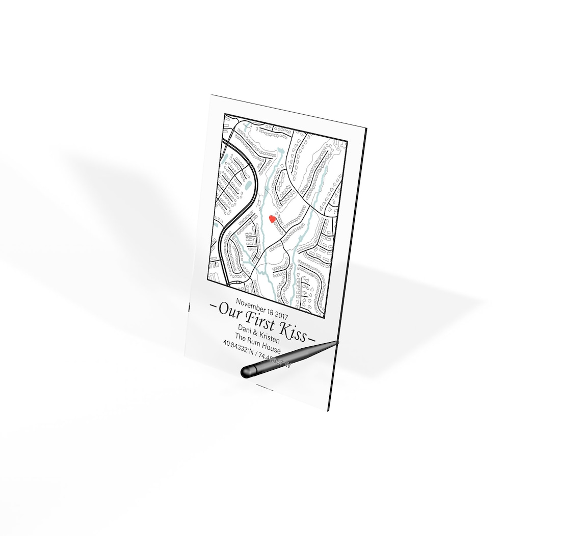 Personalized Acrylic Map Our First Date With Desktop Table - Etsy
