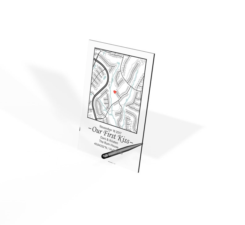 Personalized Acrylic Map Our First Date With Desktop Table - Etsy