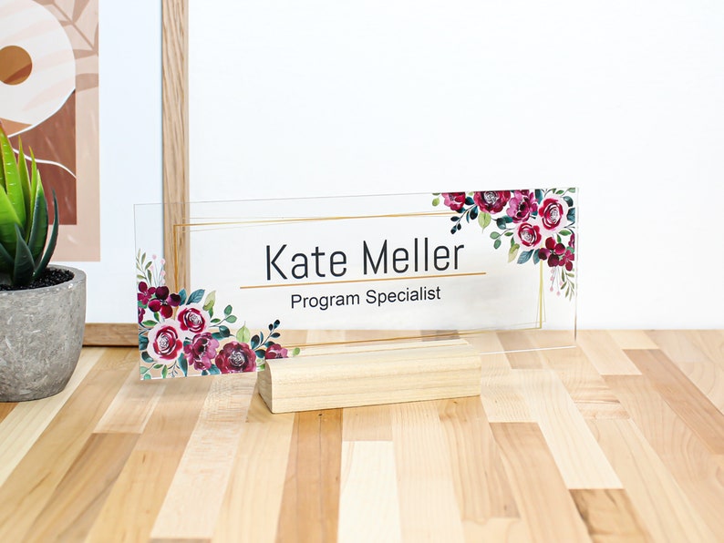Desk Name Tags Desk Name Plates Door Name Sign Desk Name - Etsy