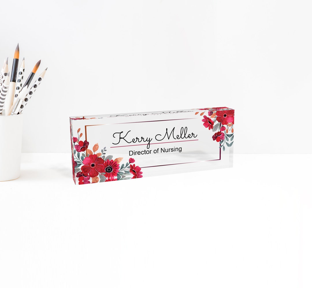 Personalized Name Desk Plate Custom Nameplate Office Name Sign Business ...