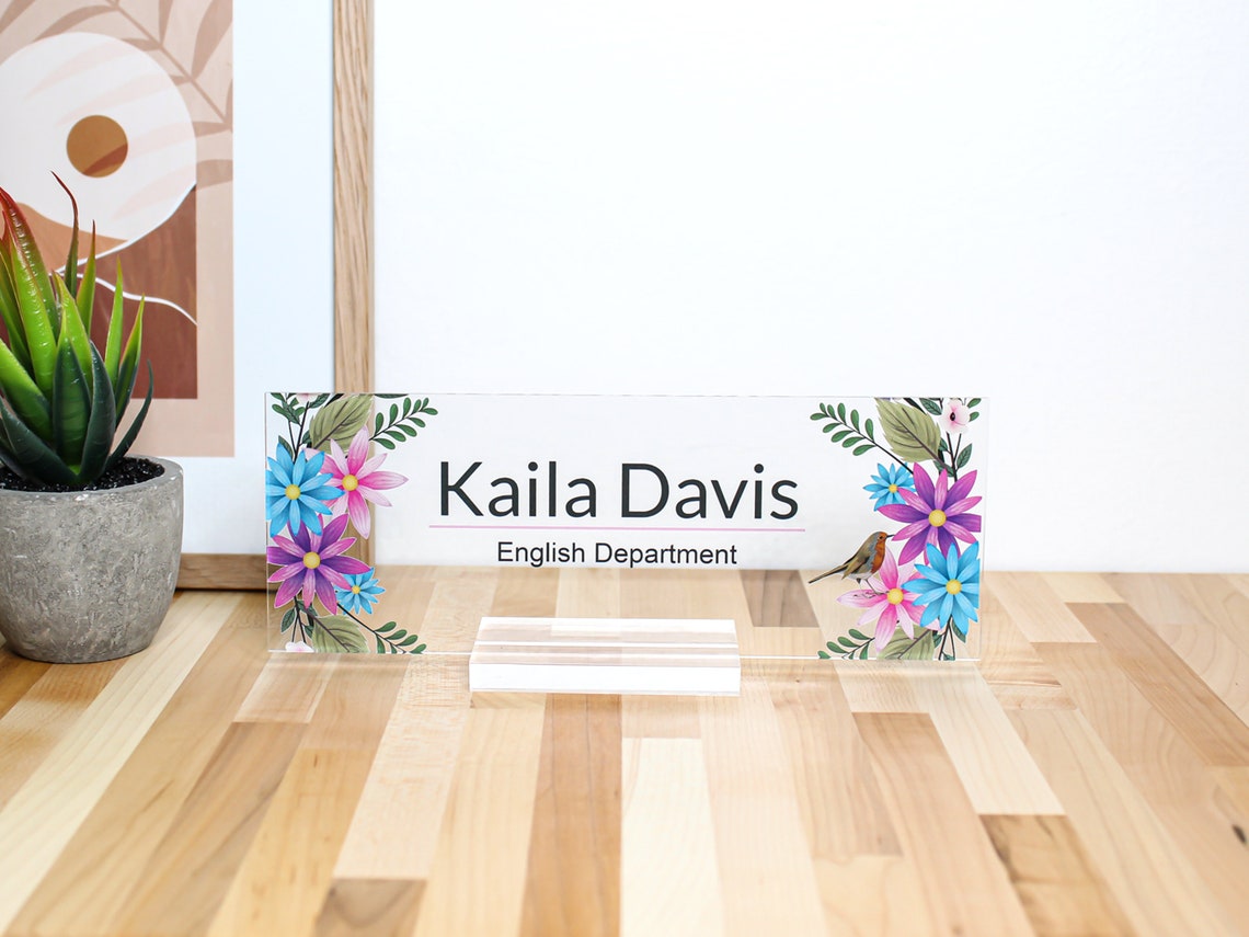 Personalized Acrylic Name Plate Clear Acrylic Glass Art - Etsy