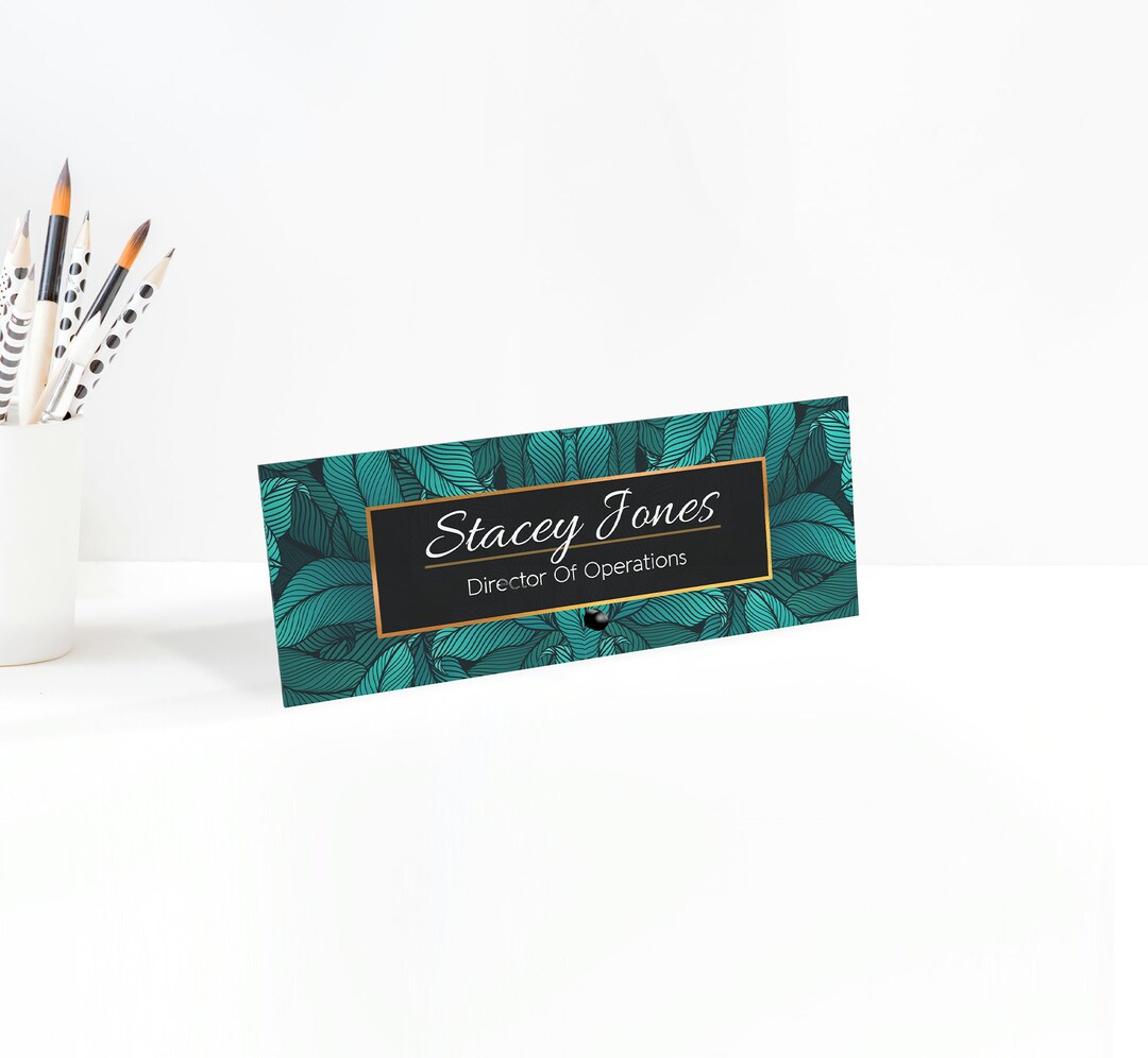 Green Name Plate for Desk Custom Office Decor Nameplate Sign - Etsy