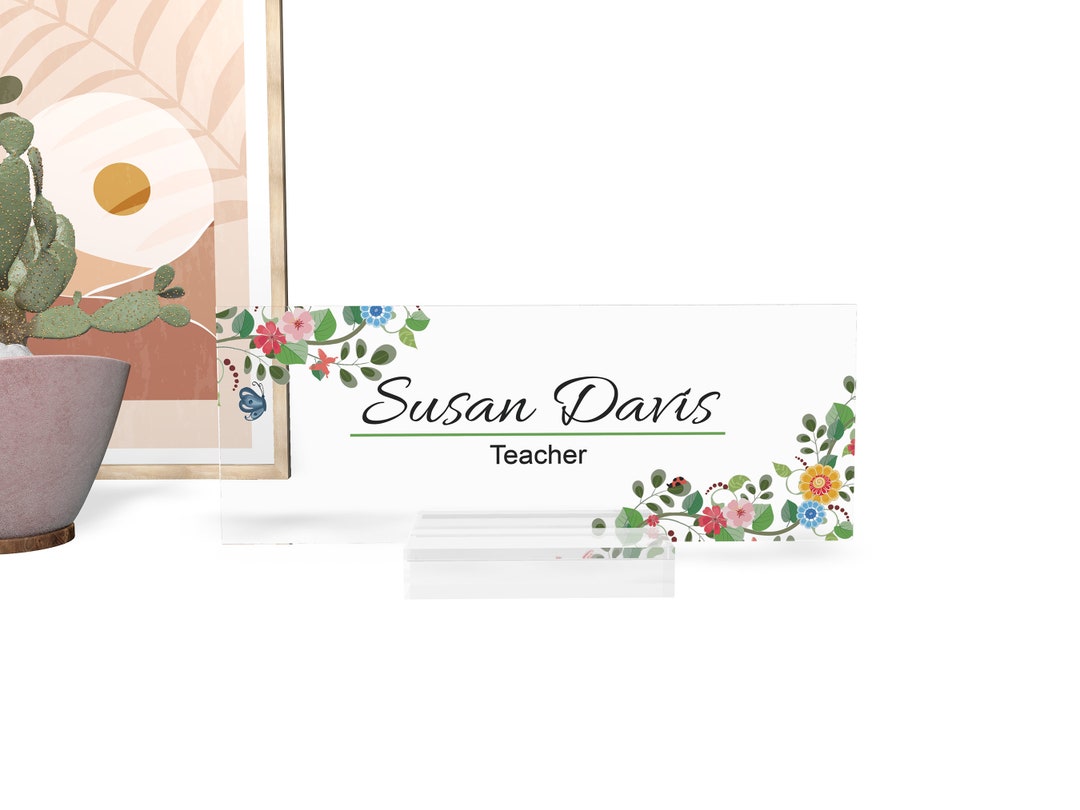 Desk Name Plate, Custom Desk Wedge, Name Plate Office Gift Corporate ...