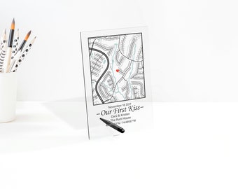 Personalized First Date Map - Etsy