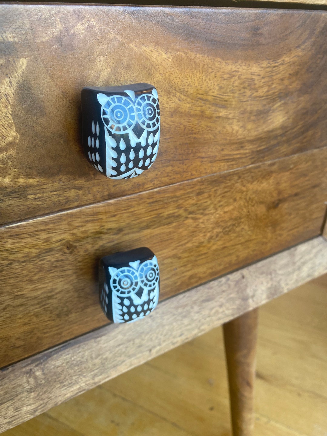 Resin Owl Knob, Stone Owl Knob, Drawer Pull, Cabinet Hardware, Kitchen ...