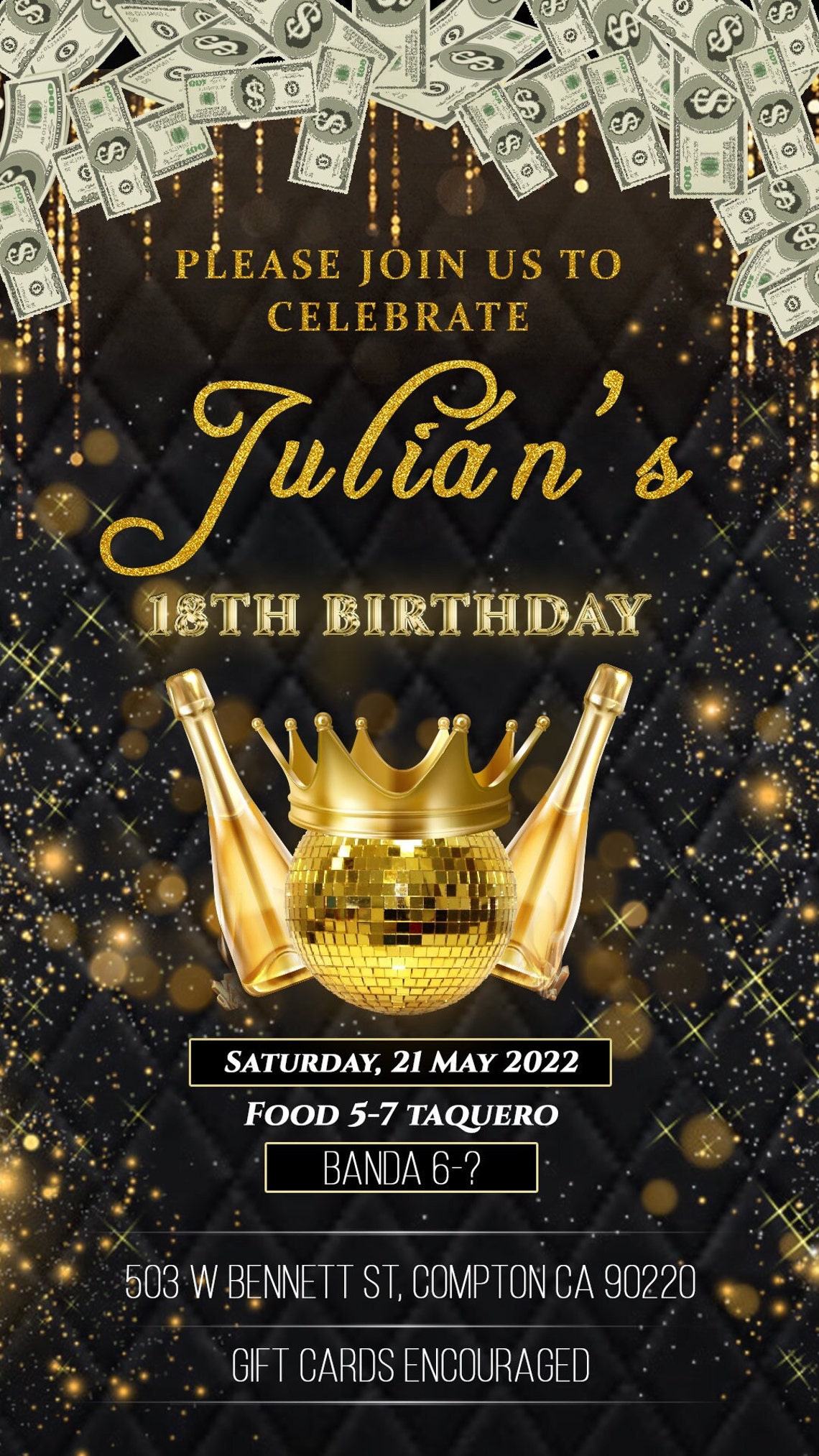 Buchon Birthay Invitation, Buchon Birthday Invitation Party, Buchon ...
