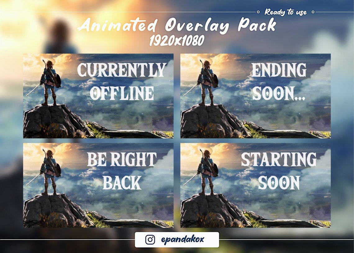 Zelda Animated Overlay for Twitch, the Legend of Zelda: Breath of the ...