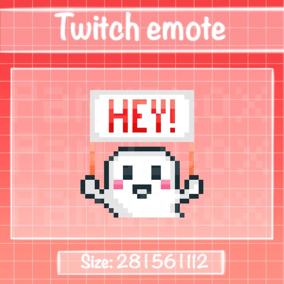 Ghost Greeting Emote for Twitch Red Ghost Emote Discord | Etsy
