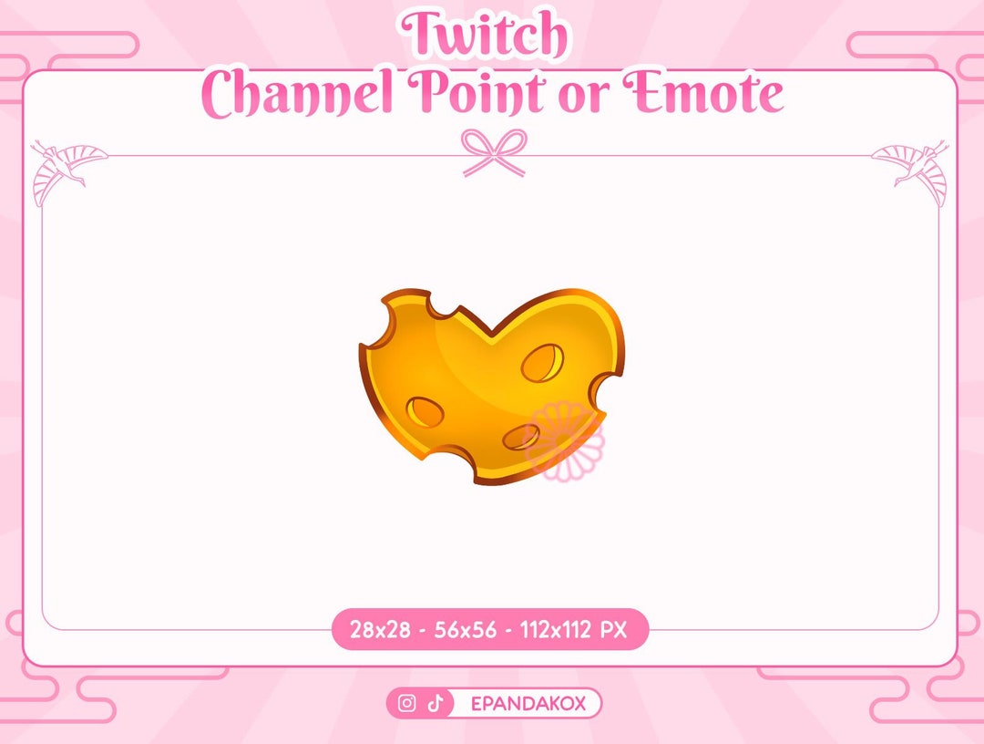 Cheese Heart Channel Point for Twitch, Cheese Channel Point, Cheese ...
