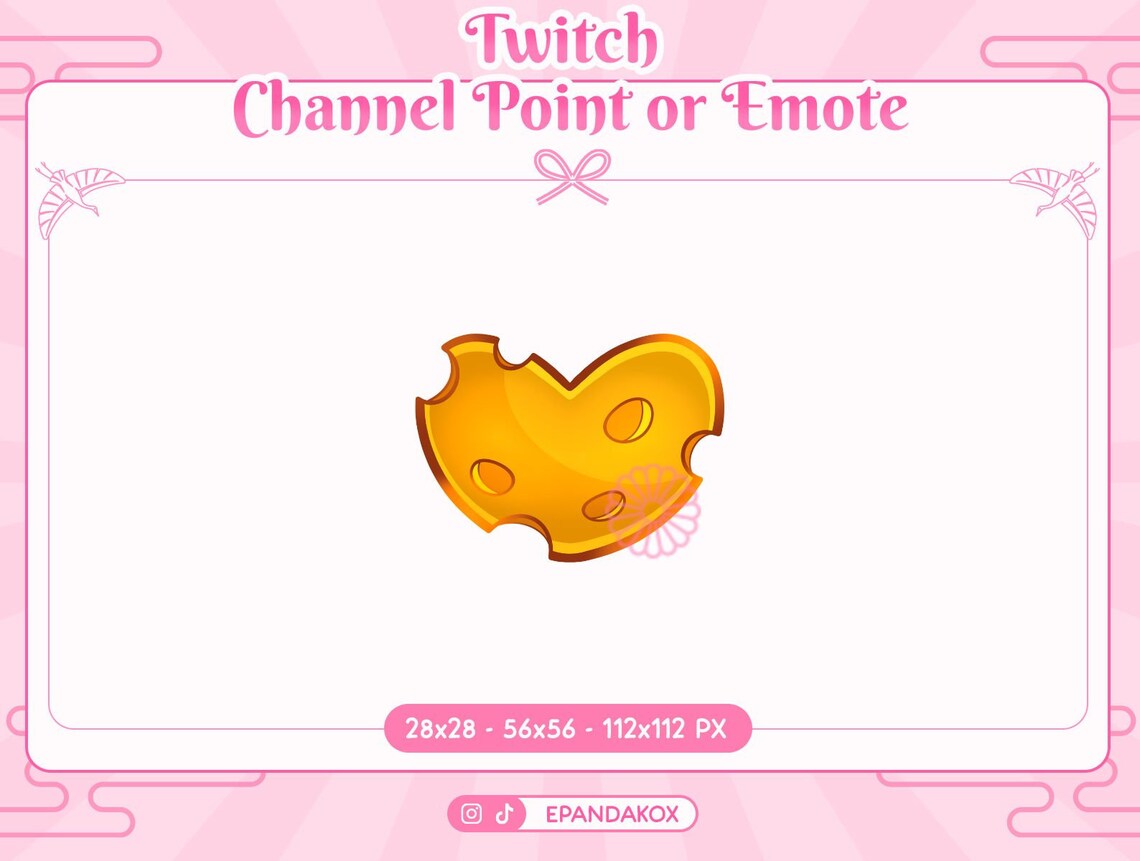Cheese Heart Channel Point for Twitch, Cheese Channel Point, Cheese ...