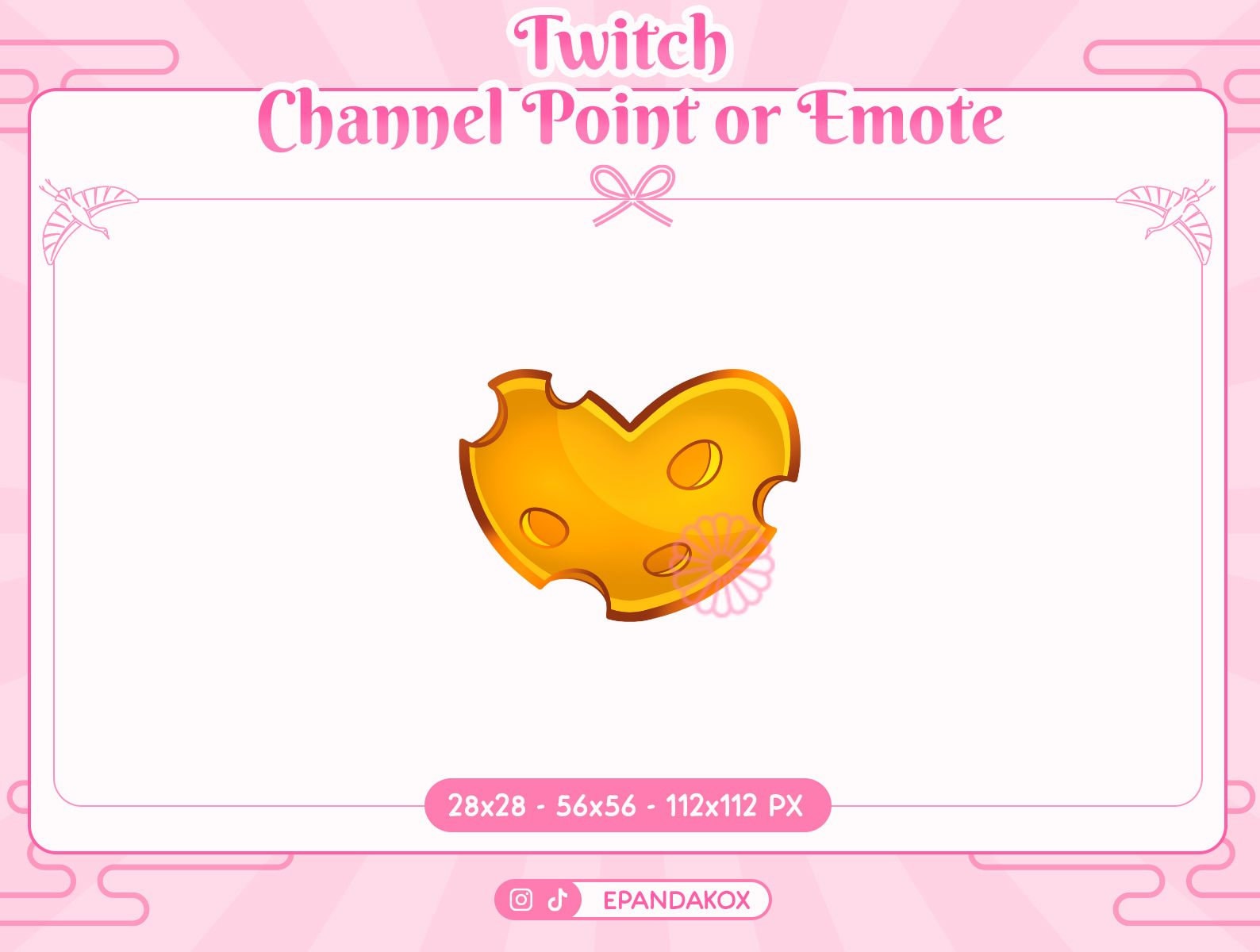 Cheese Heart Channel Point for Twitch, Cheese Channel Point, Cheese ...