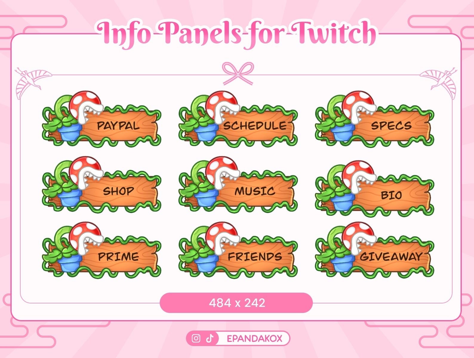 Carnivorous Plant Info Panels, Information Panels, Cute Twitch Panels ...