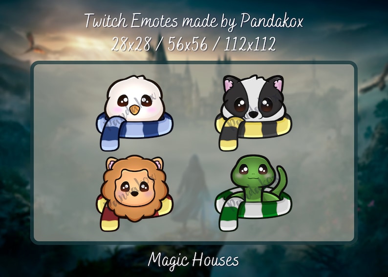 Magic Houses Emote Pack for Twitch, Twitch Emotes, Magic Stream ...