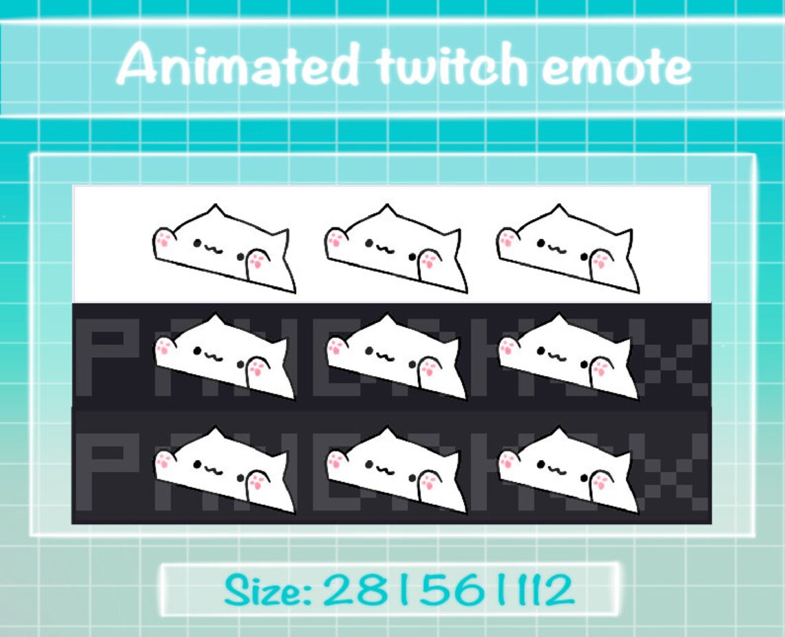 Bongo Cat Animated Emote for Twitch Discord Animated Emotes - Etsy