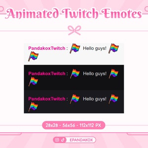 Lgtbq Pride Flag Animated Emote for Twitch, LGBTQ Animated Emote, LGTBQ ...
