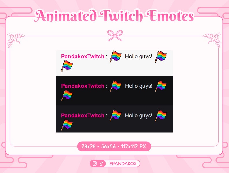 Lgtbq Pride Flag Animated Emote for Twitch, LGBTQ Animated Emote, LGTBQ ...