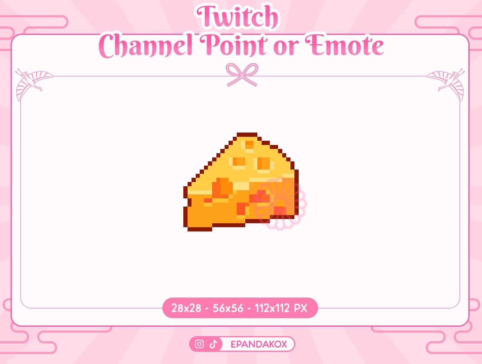 Cheese Emote Icon for Twitch, Cheese Channel Point, Cheese Emote, Food ...